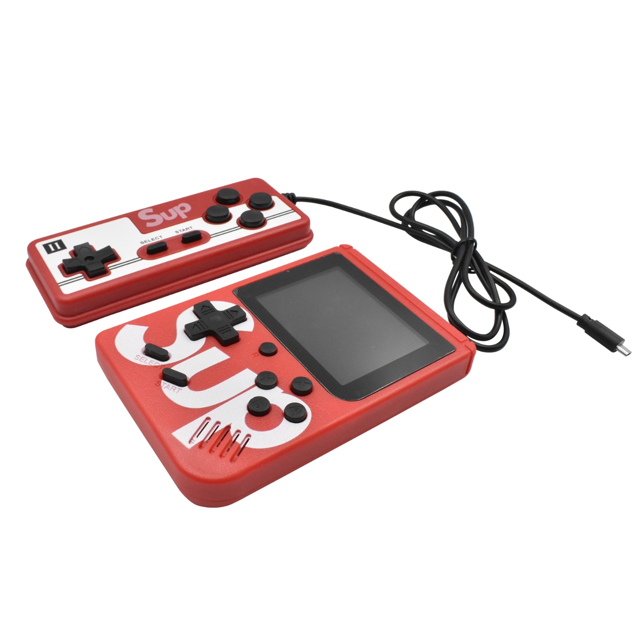 Mini Consola retro SUP 400 juegos+ Mando Adicional 2 jugadores Rojo ...