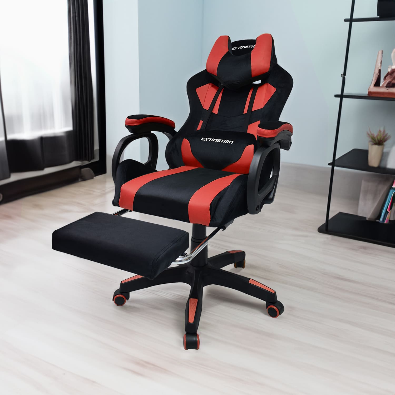 Silla Gamer Extingtion Sapp Gamuza Cuerina Color Rojo – Tiqnia